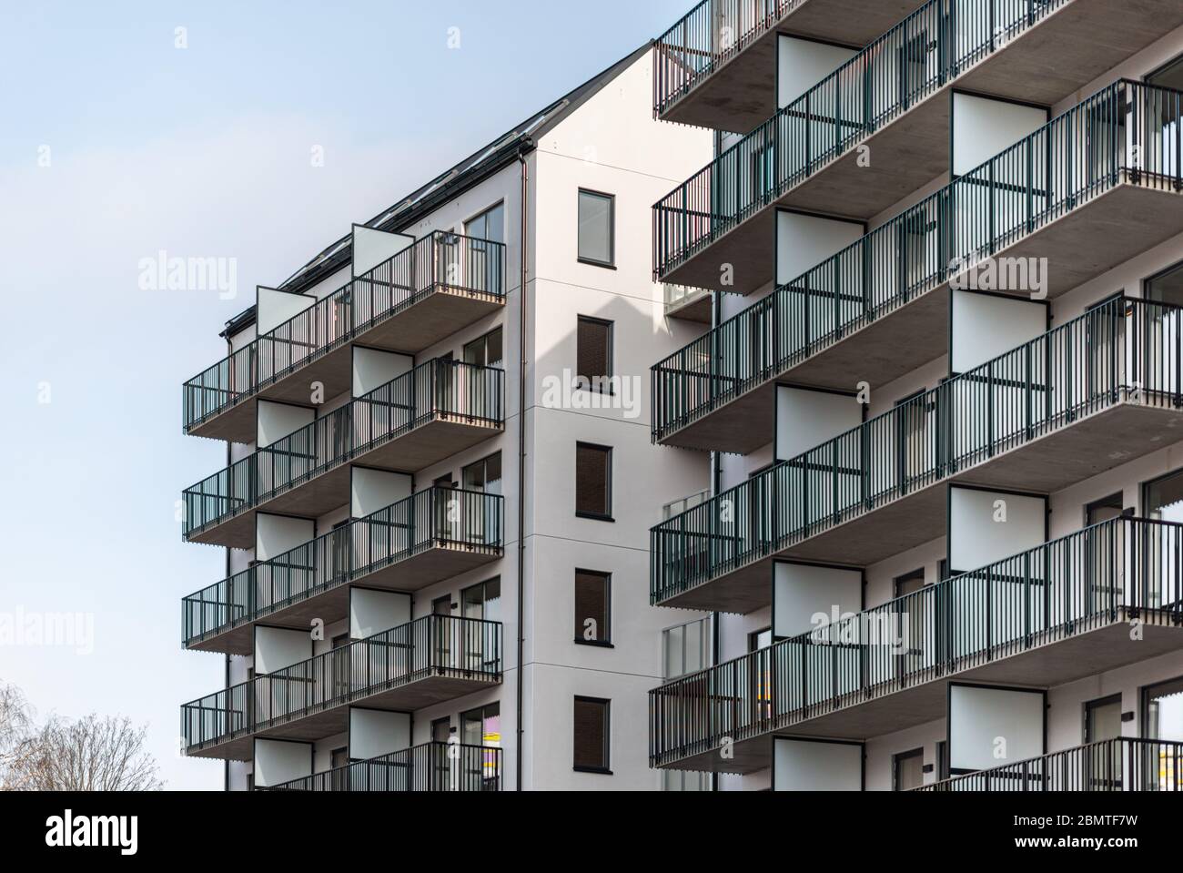 Newly constructed apartment buildings ready for new tennants Stock ...