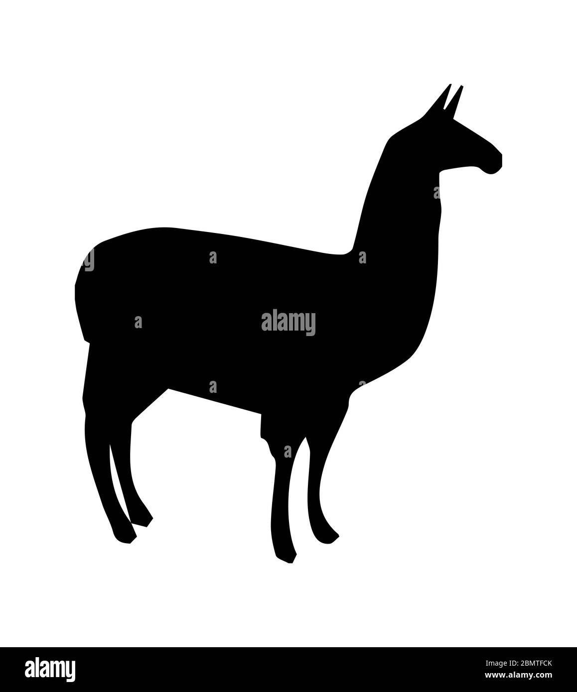 Cartoon character lama animal Black and White Stock Photos & Images - Alamy