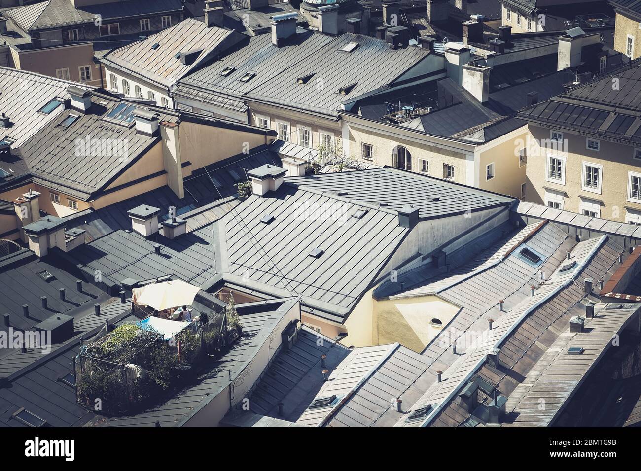 Aerial view garden terrace hi-res stock photography and images - Alamy