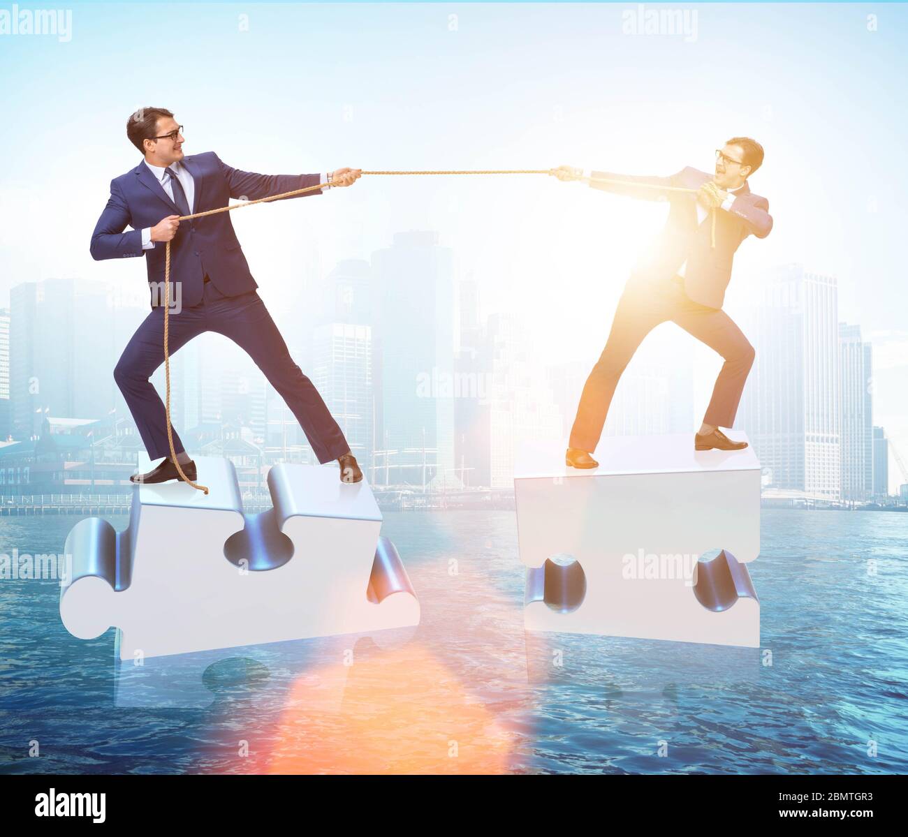 The business concept of teamwork and competition Stock Photo - Alamy