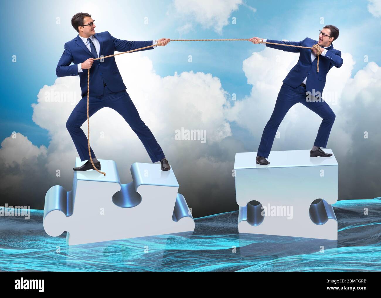 The business concept of teamwork and competition Stock Photo - Alamy
