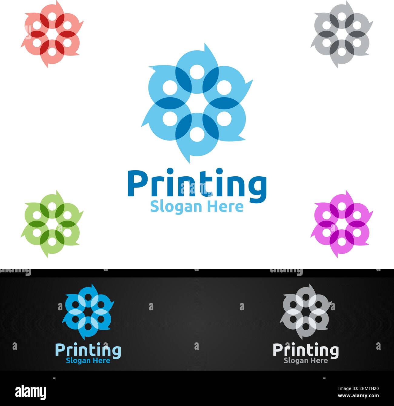 Letter P Printing Company Vector Logo Design for Media, Retail ...