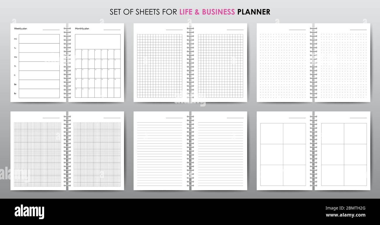 Simple vector business planner with open date Stock Vector Image & Art ...