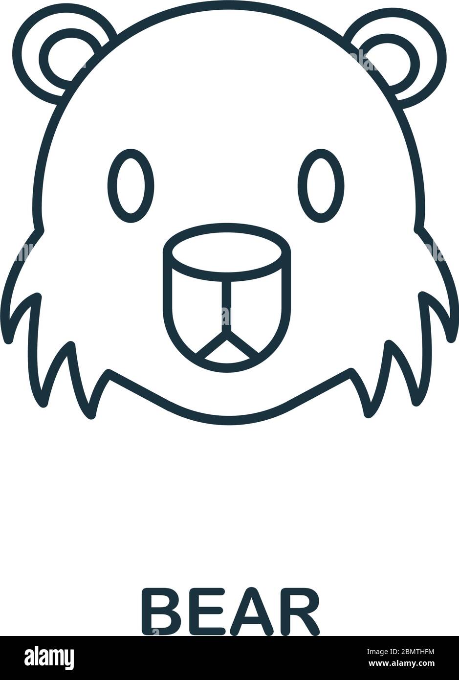Bear icon from russia collection. Simple line Bear icon for templates ...