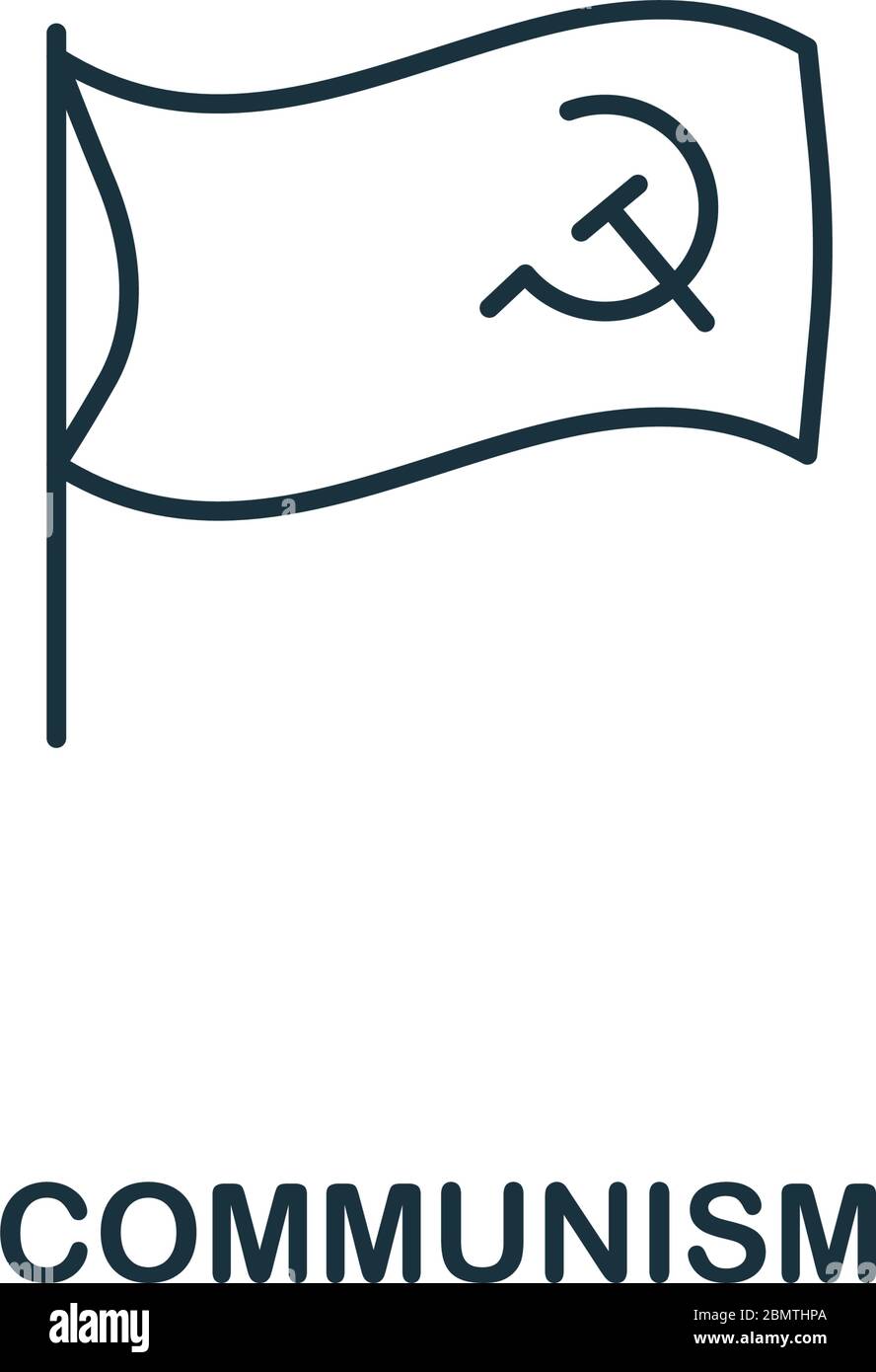 Communism icon from russia collection. Simple line Communism icon for ...