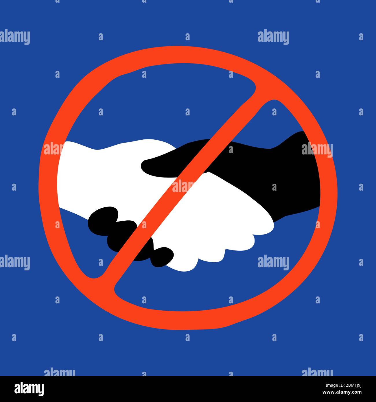 CoronaVirus collection - Warning handshake sign Stock Vector Image ...