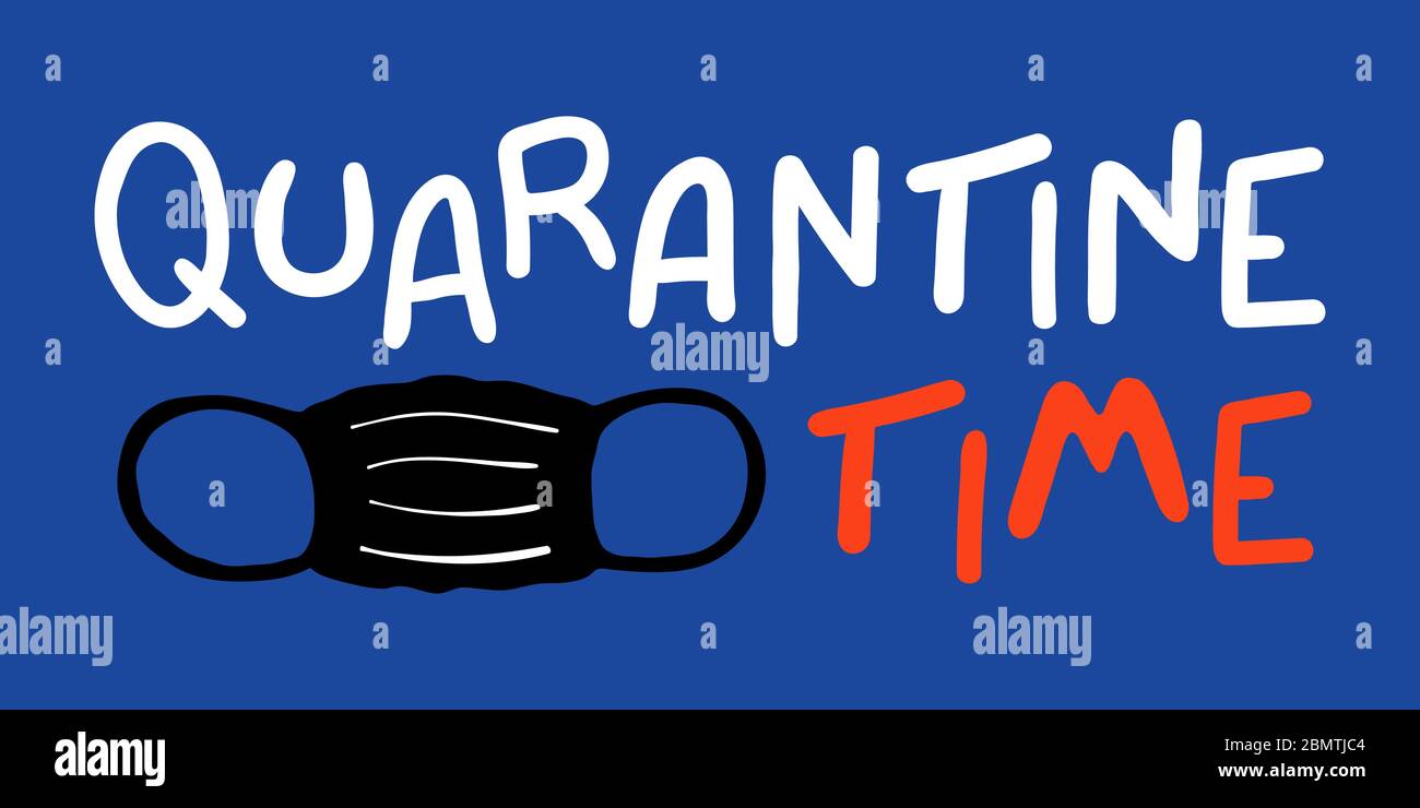 Self quarantine sign Stock Vector Images - Alamy