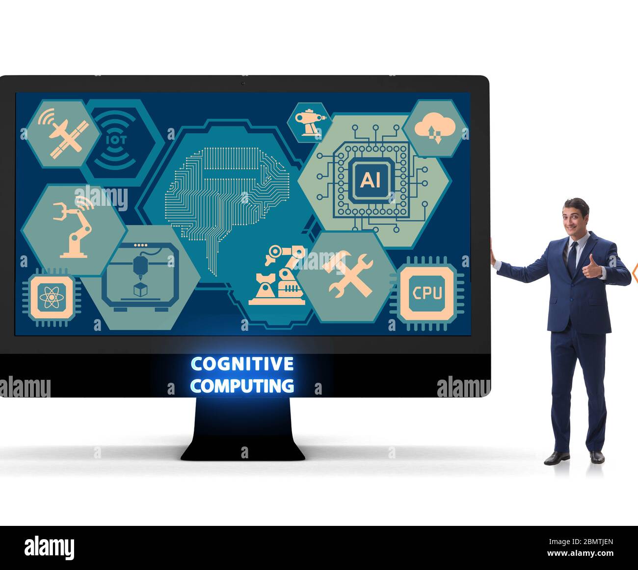 The cognitive computing concept as modern technology Stock Photo - Alamy