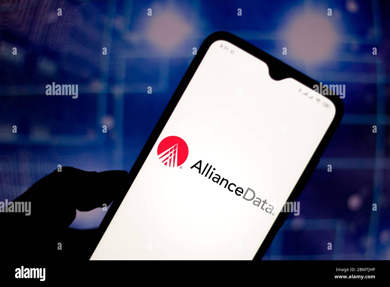 In this photo illustration the Alliance Data Systems Corporation logo ...