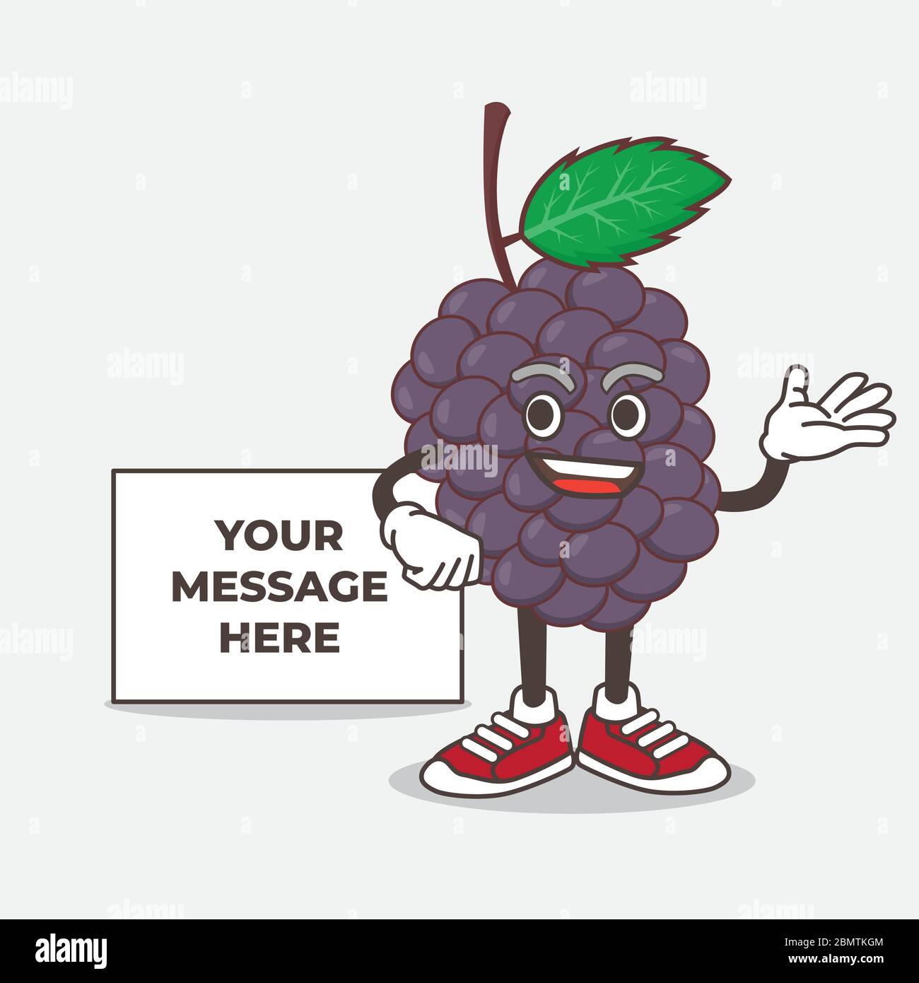 An illustration of Mulberry Fruit cartoon mascot character with ...
