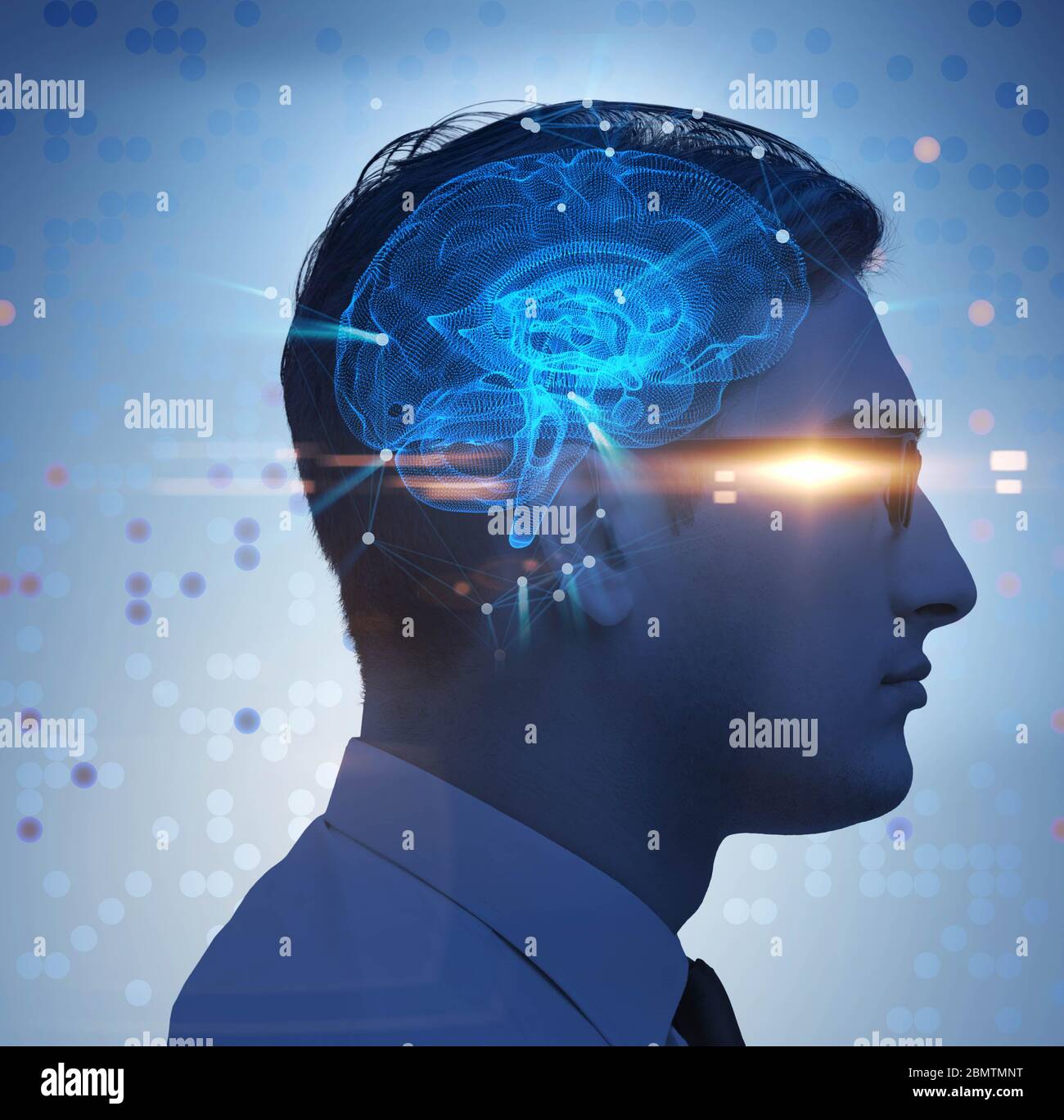 The artificial intelligence concept with man Stock Photo - Alamy