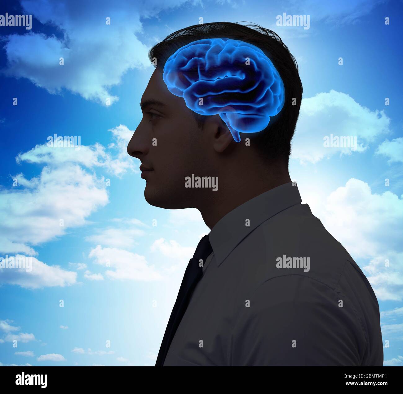 The artificial intelligence concept with man Stock Photo - Alamy