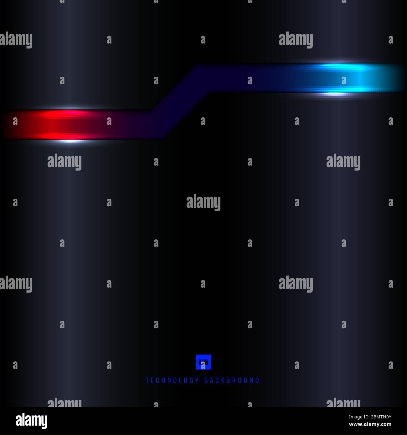 Abstract template dark blue geometric header with red lighting effect ...