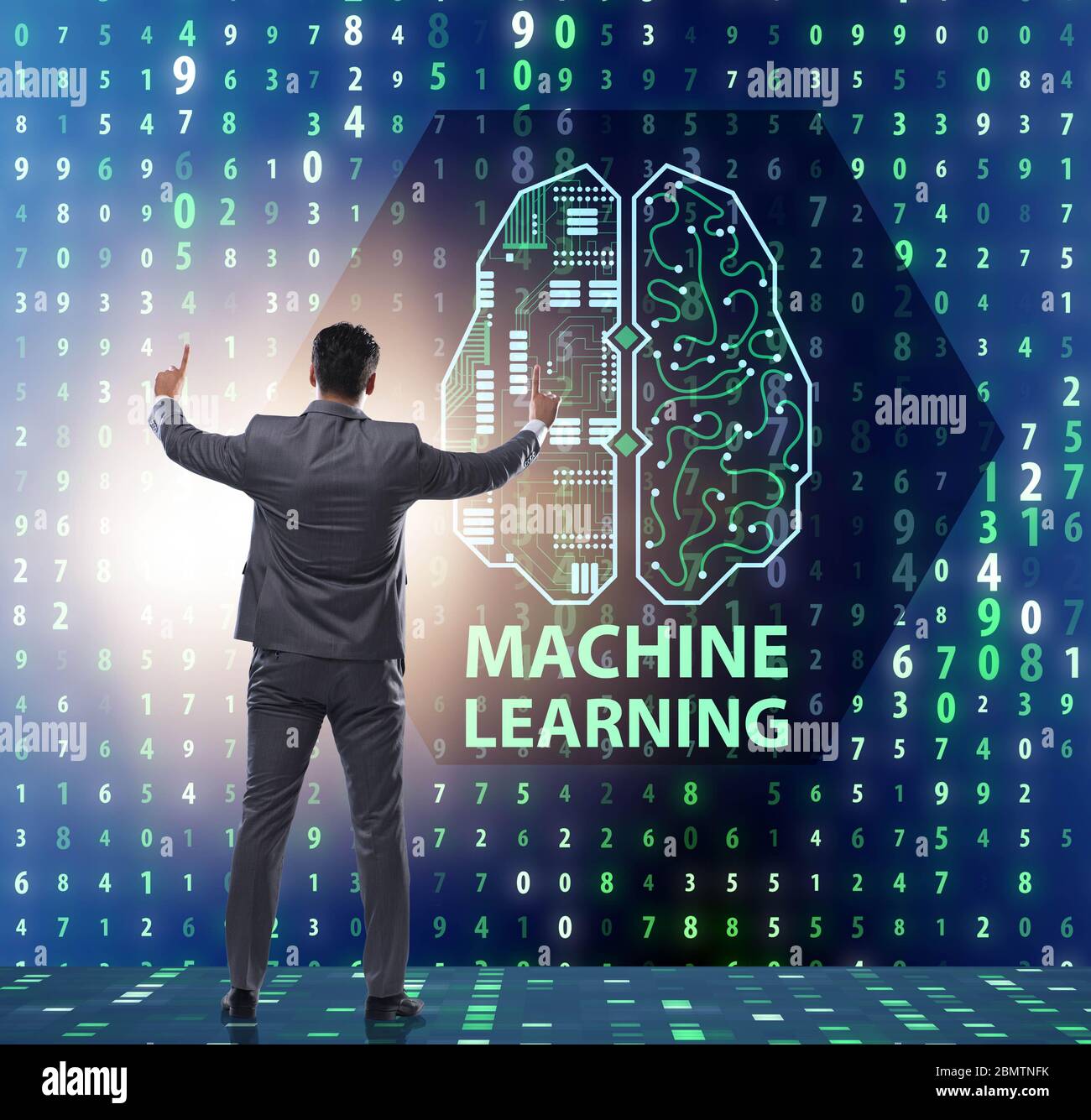 The machine learning concept as modern technology Stock Photo - Alamy
