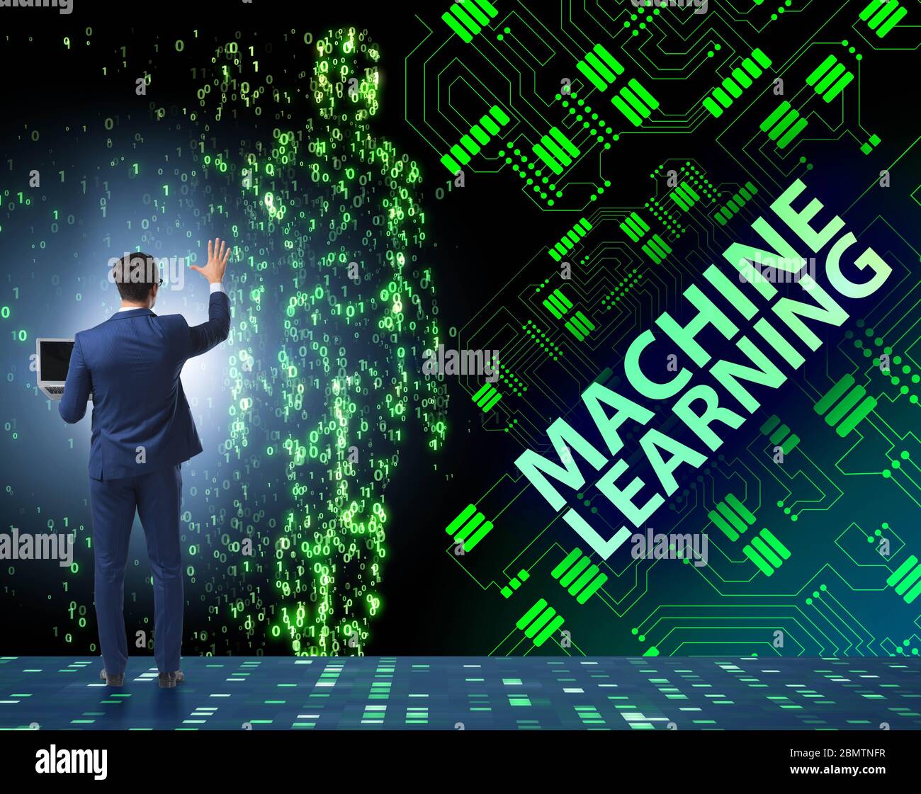 The machine learning concept as modern technology Stock Photo - Alamy