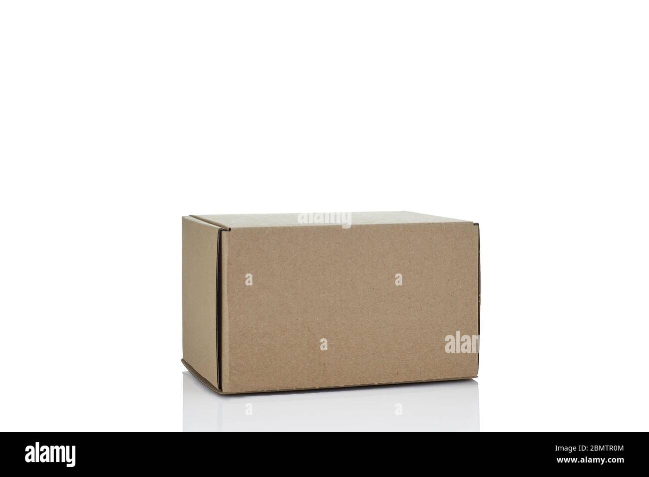 Closed cardboard box isolated on white background Stock Photo - Alamy