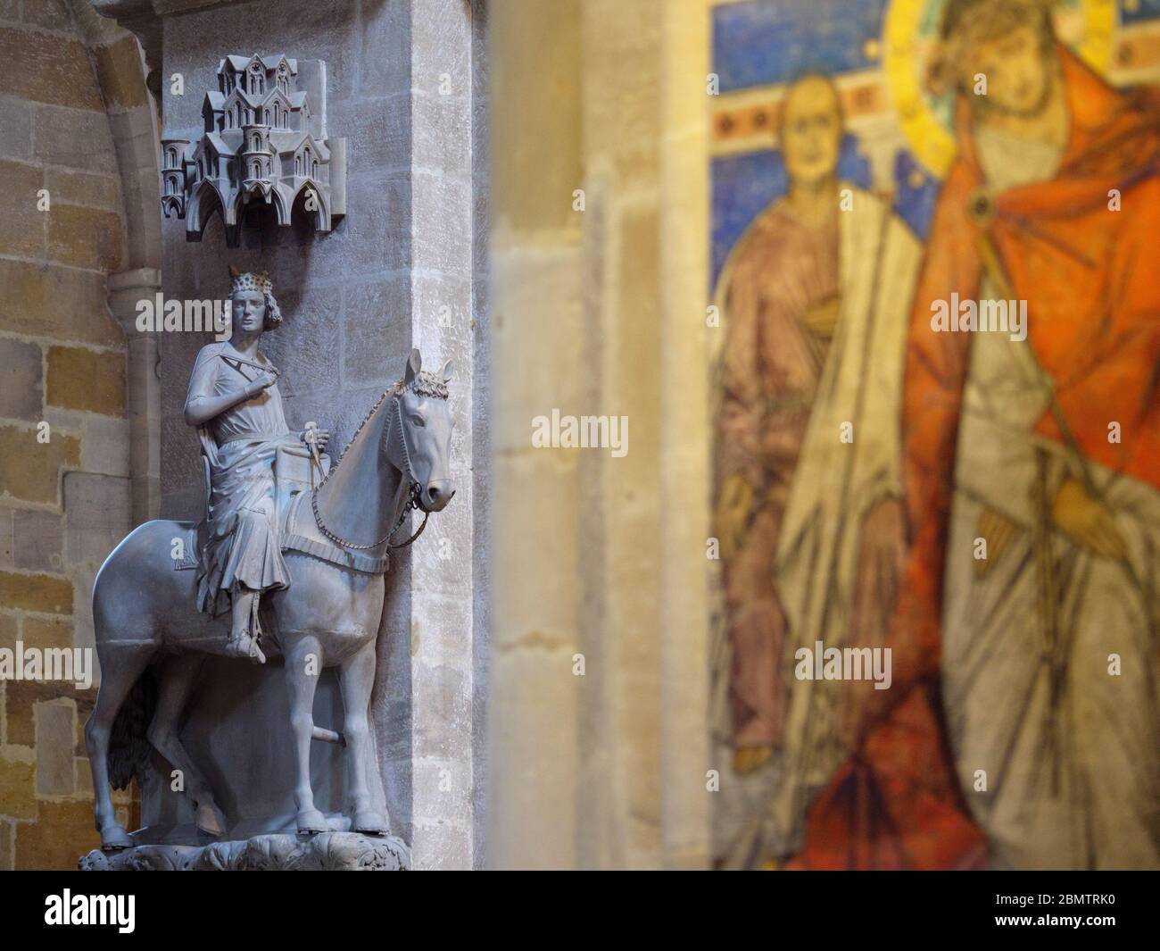 Bamberger Dom, innen, Bamberger Reiter, Bamberg, Bayern, Deutschland ...