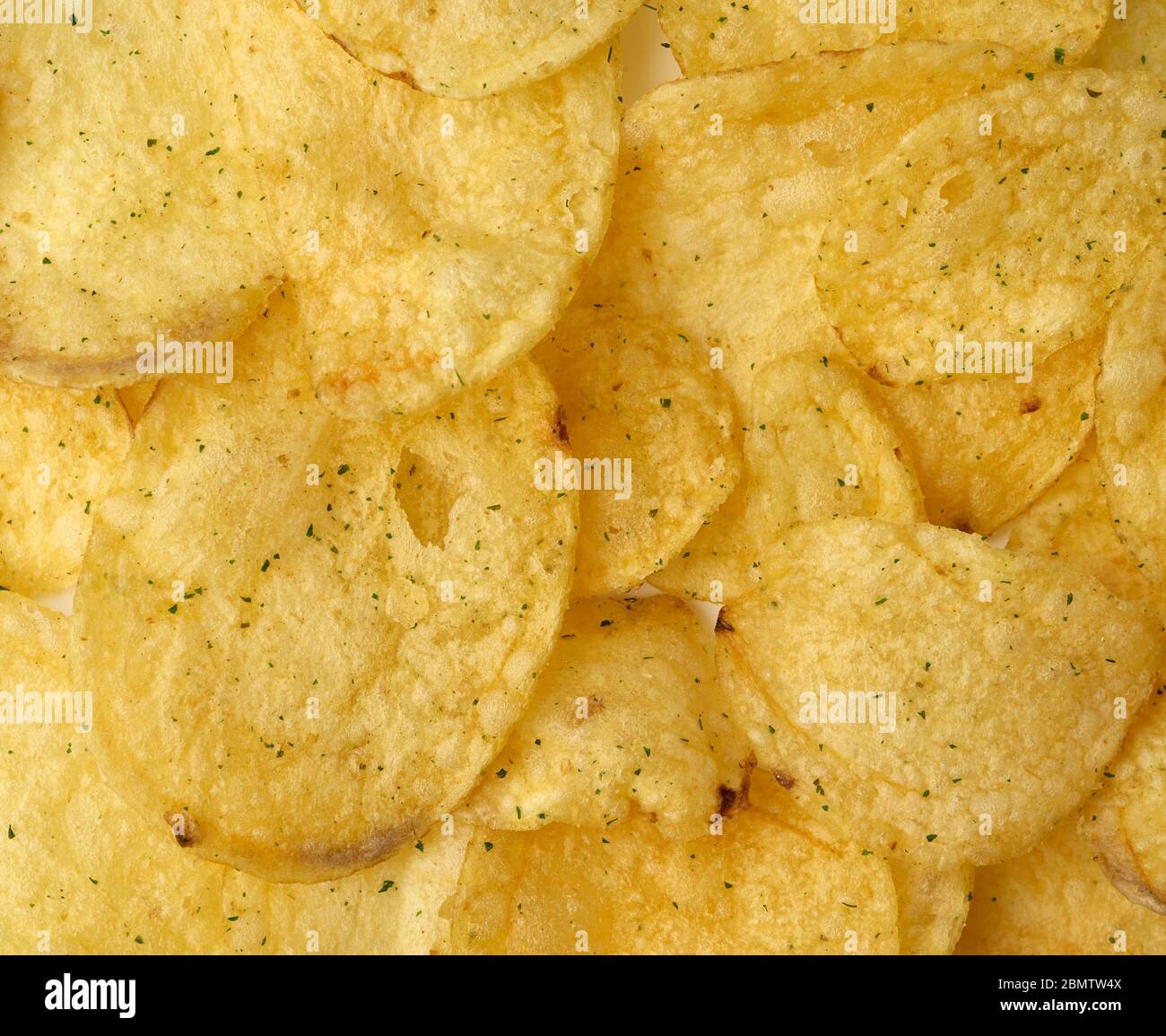 Top view round potato chips hi-res stock photography and images - Alamy