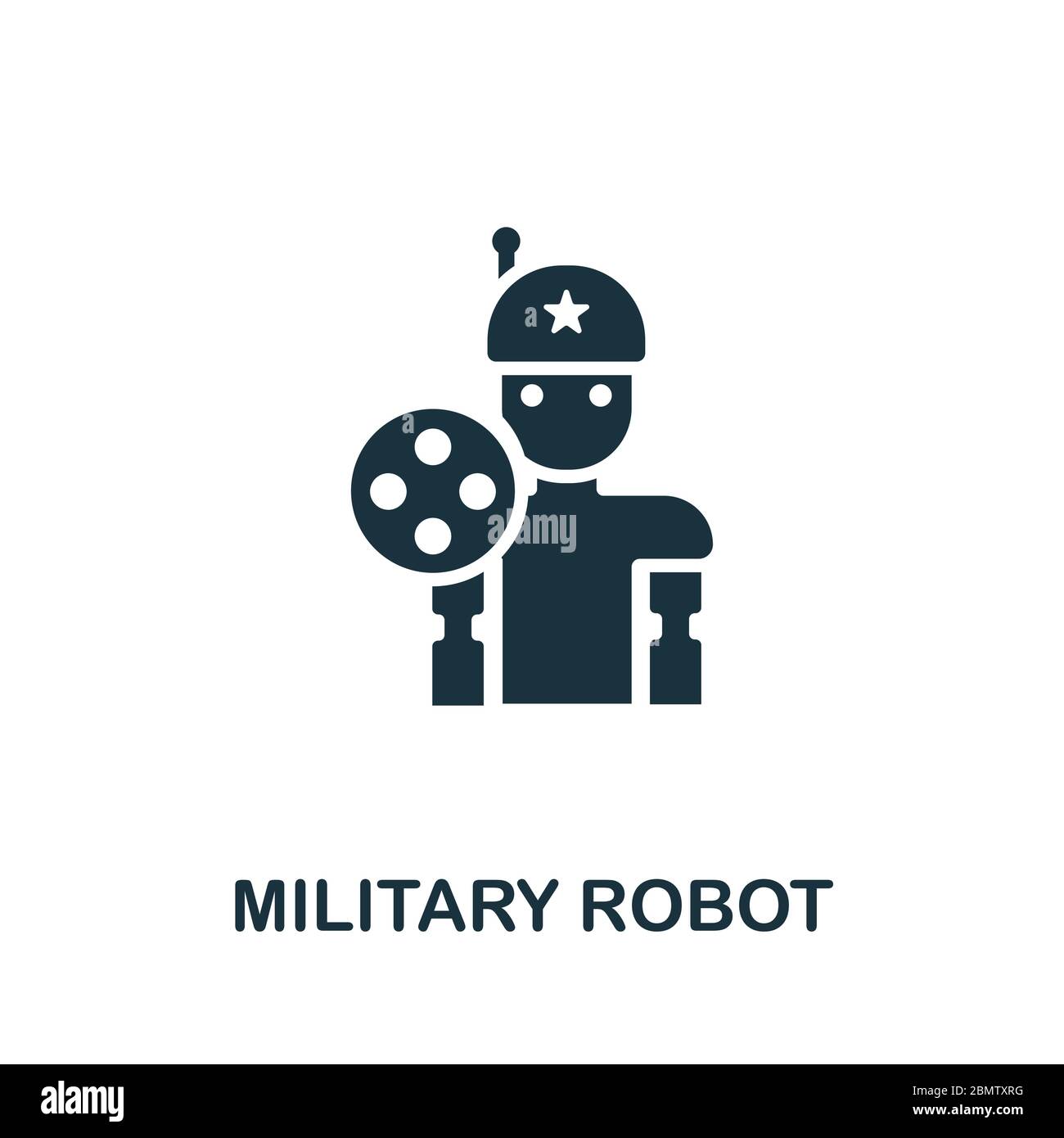 Military Robot icon. Simple illustration from wireless devices ...