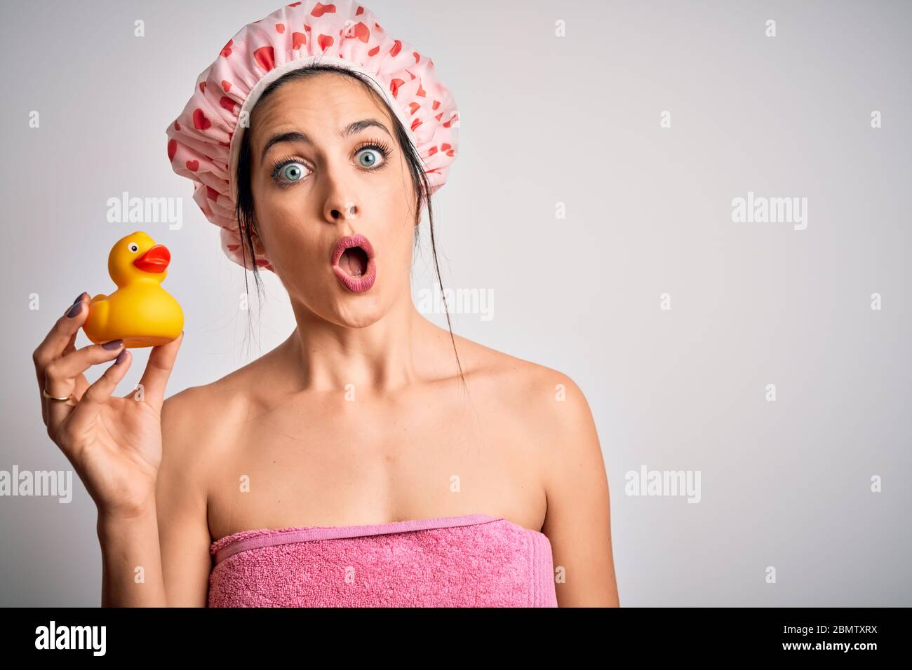 Woman in shower surprise bathroom hi-res stock photography and images ...