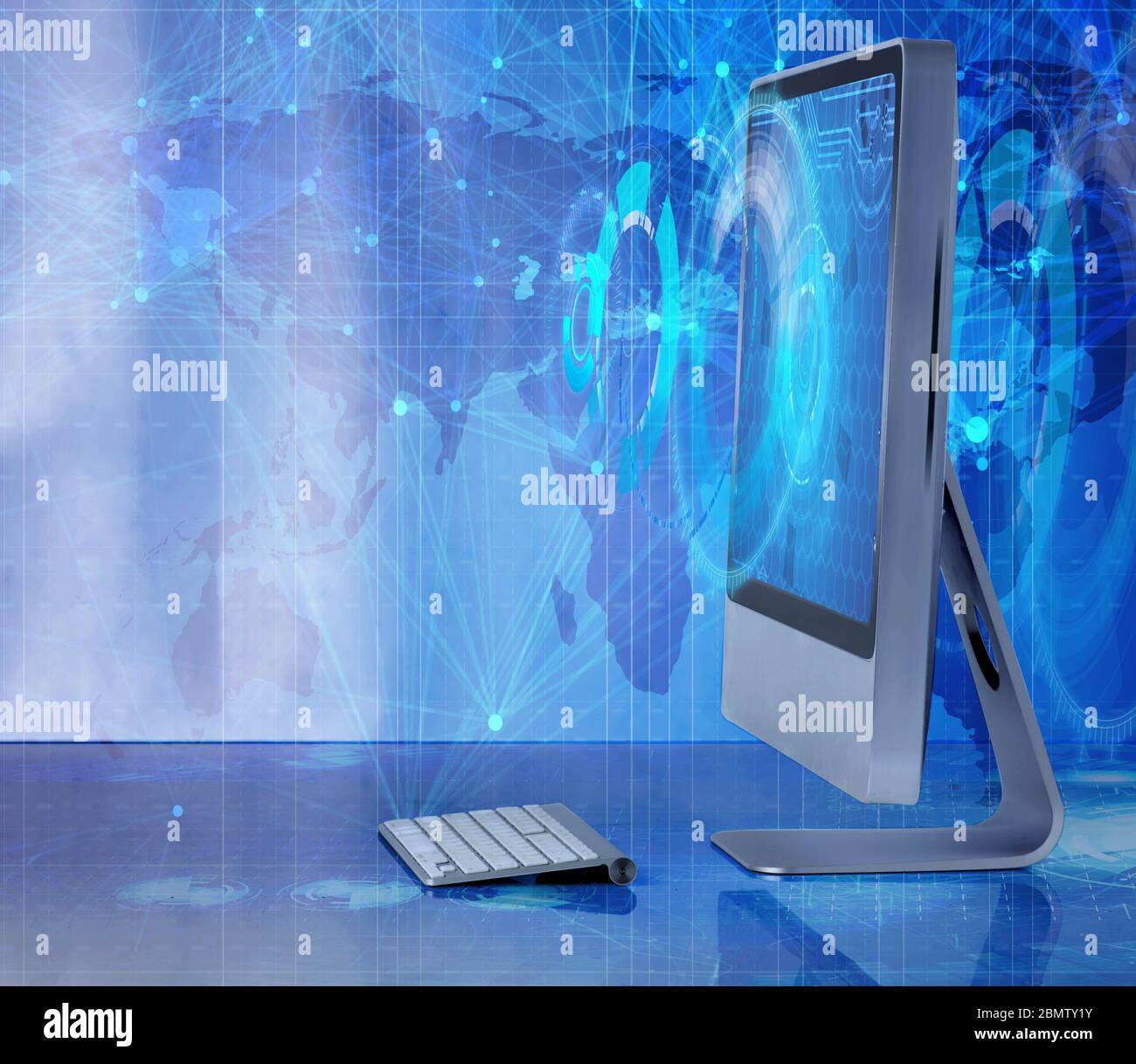 The computer screen in business concept Stock Photo - Alamy