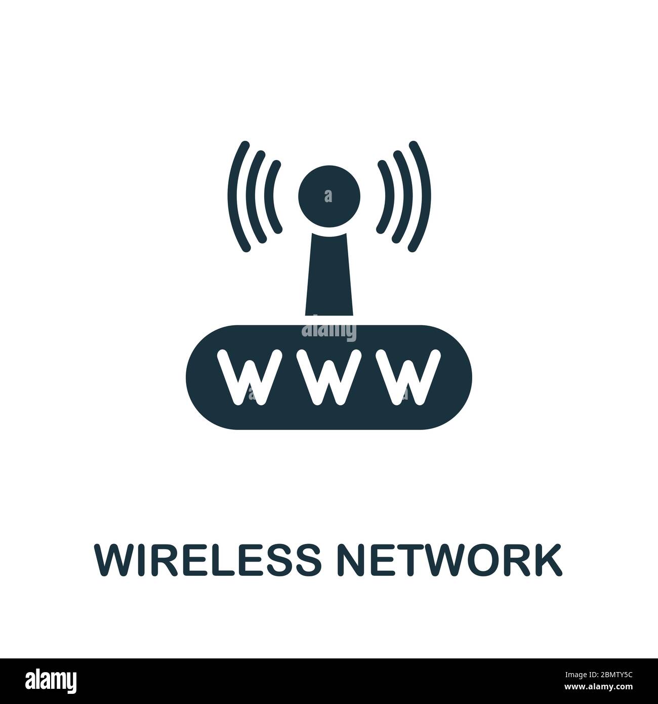 Wireless Network icon. Simple illustration from wireless devices ...