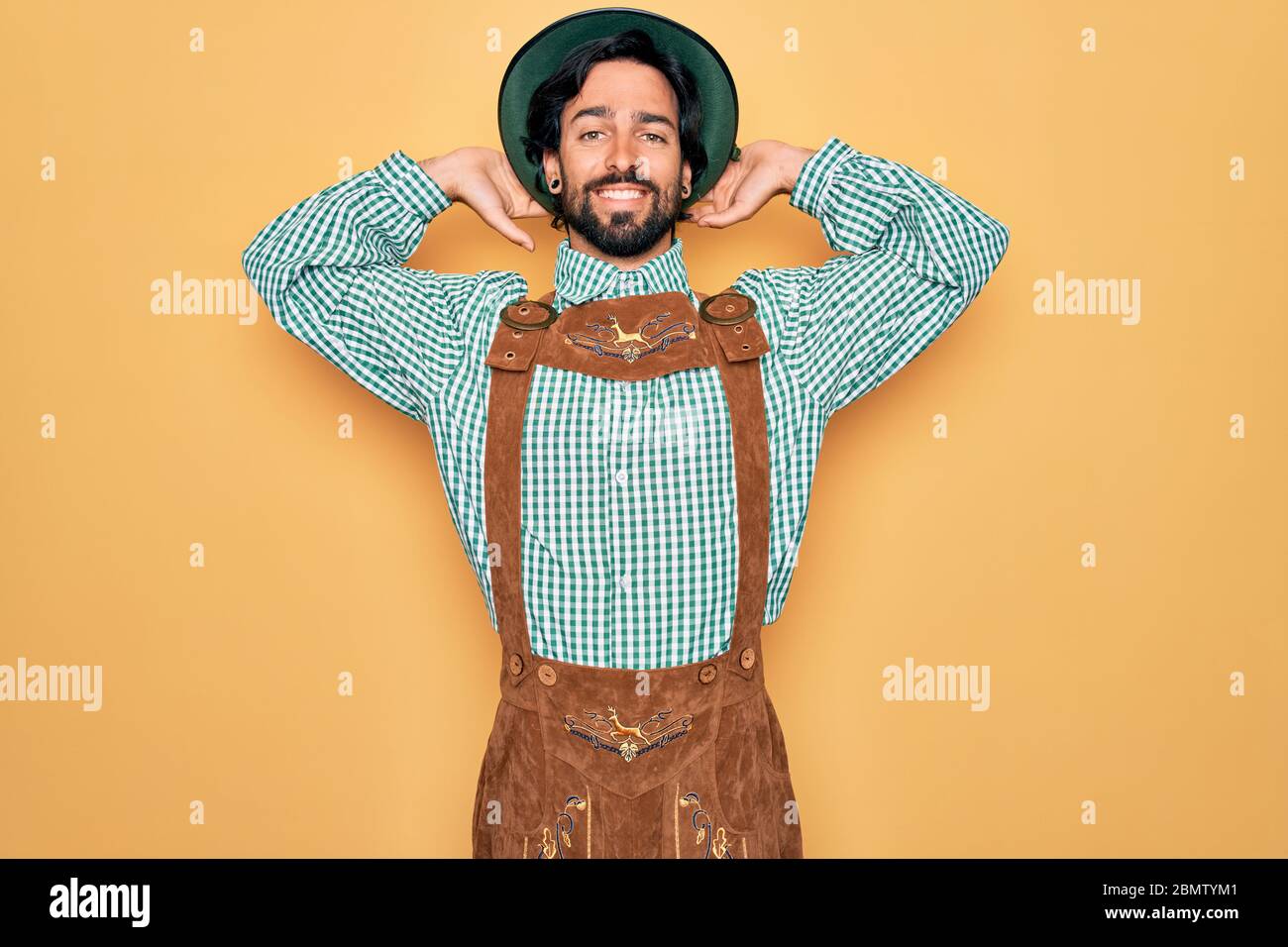 Young handsome man wearing tratidional german octoberfest custome for ...