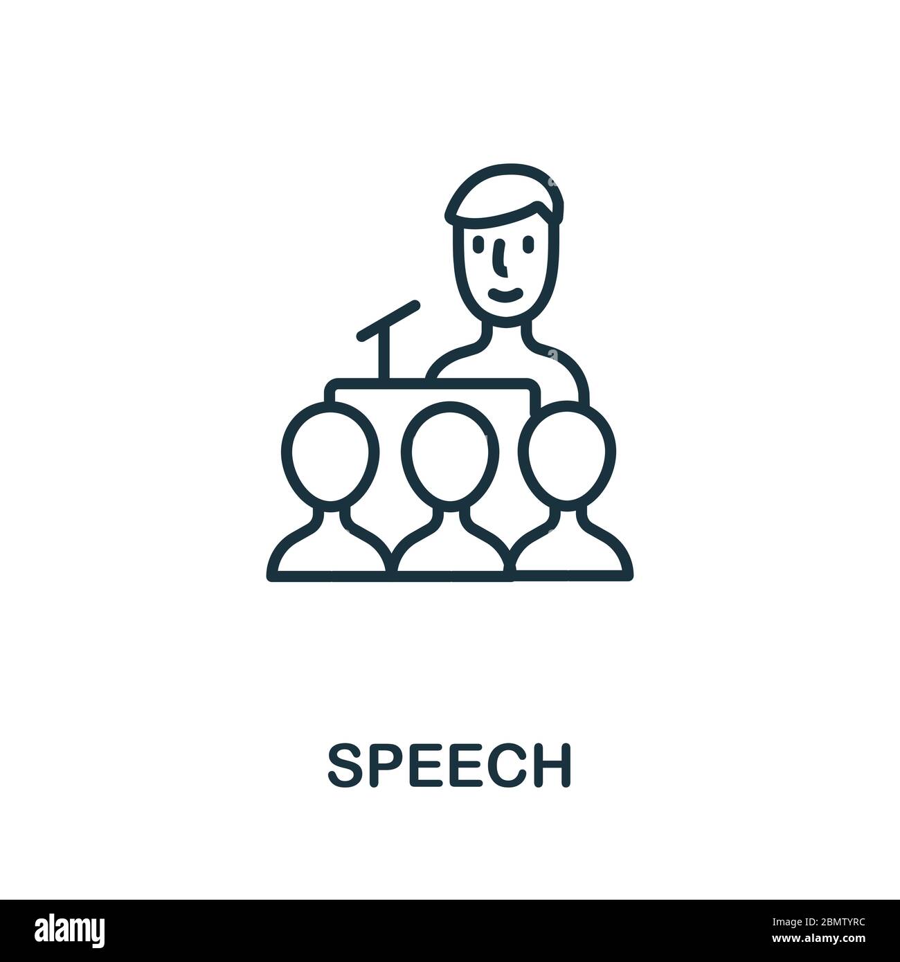 Speech icon from business training collection. Simple line Speech icon ...