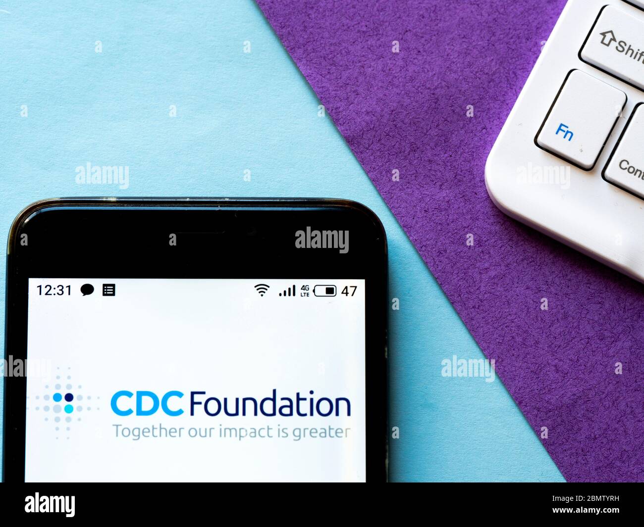 In this photo illustration CDC Foundation logo is seen displayed on a ...