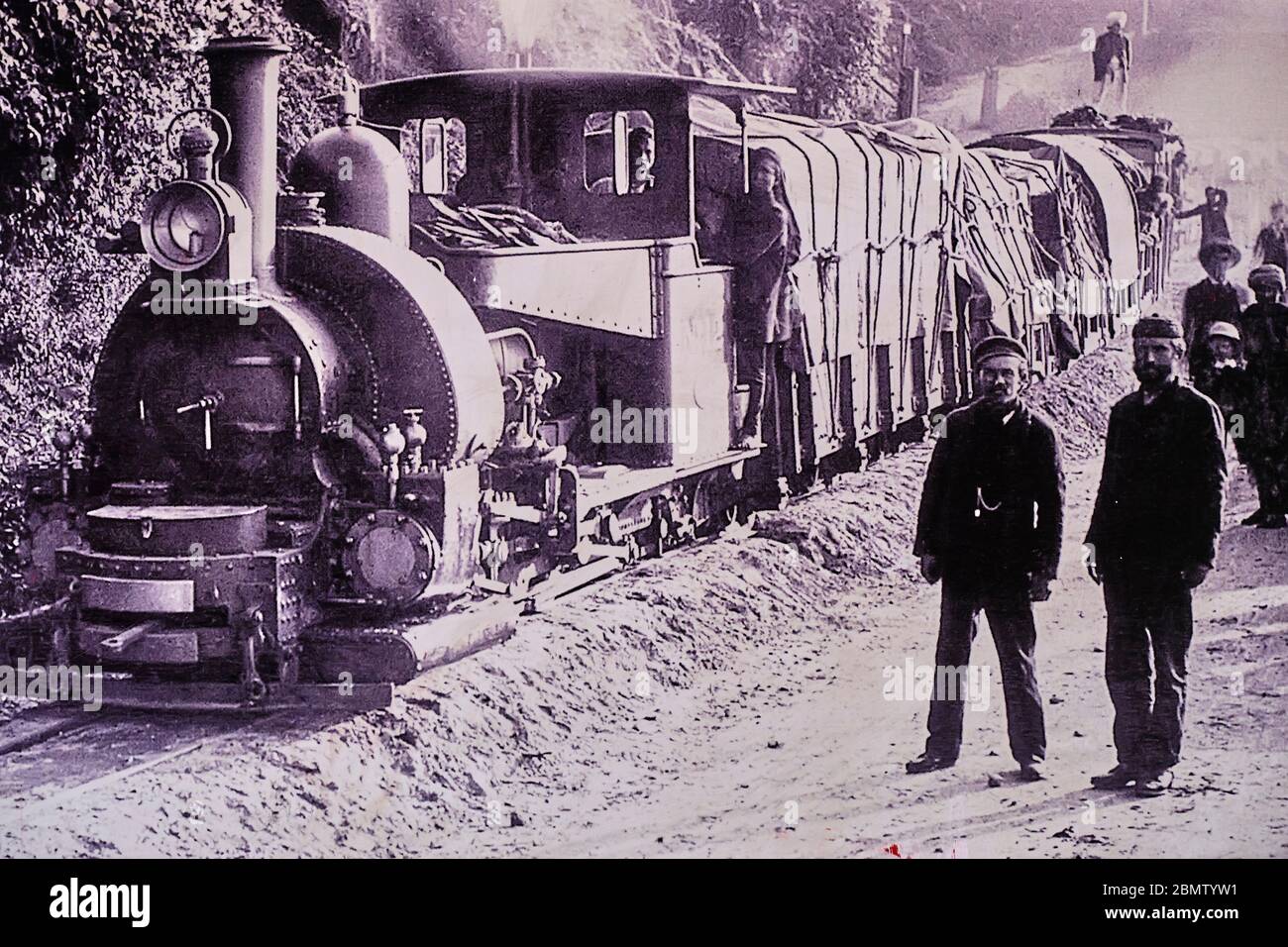 India, West Bengal, Darjeeling, Ghum train station for the toy train ...