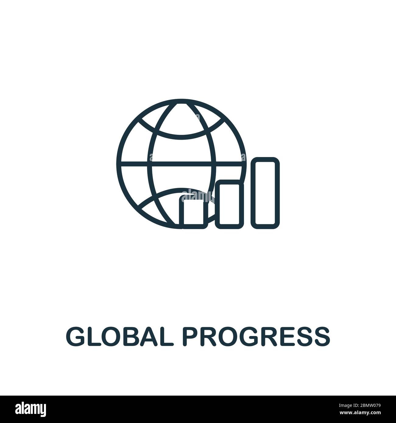 Global Progress icon from business training collection. Simple line ...
