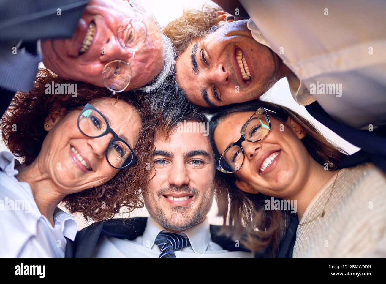 Group of business workers smiling happy and confident. Standing with ...