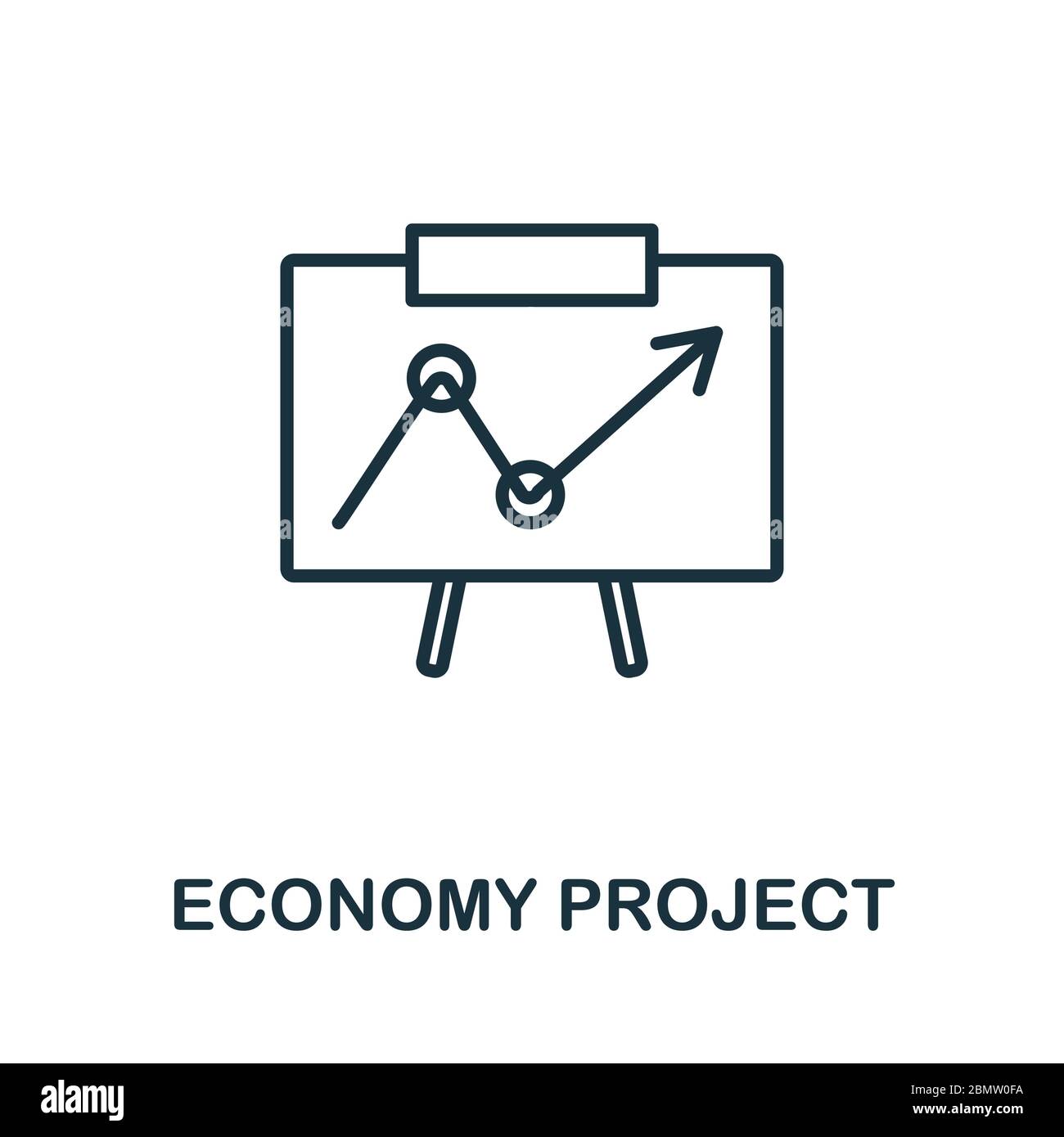 Economy Project icon from business training collection. Simple line ...