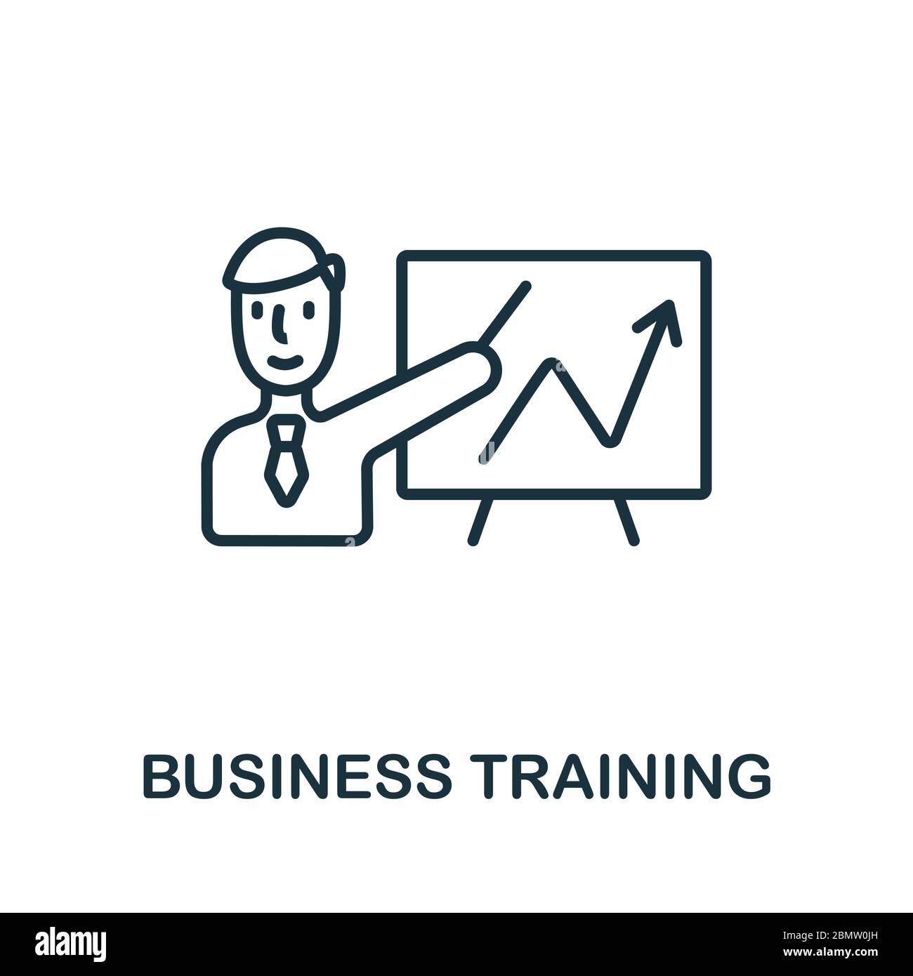 Business Training icon. Simple line element Business Training symbol ...