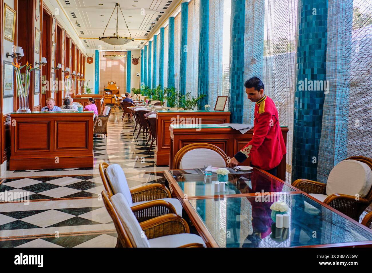 India, Delhi, New Delhi, tea room of the Imperial hotel Stock Photo - Alamy
