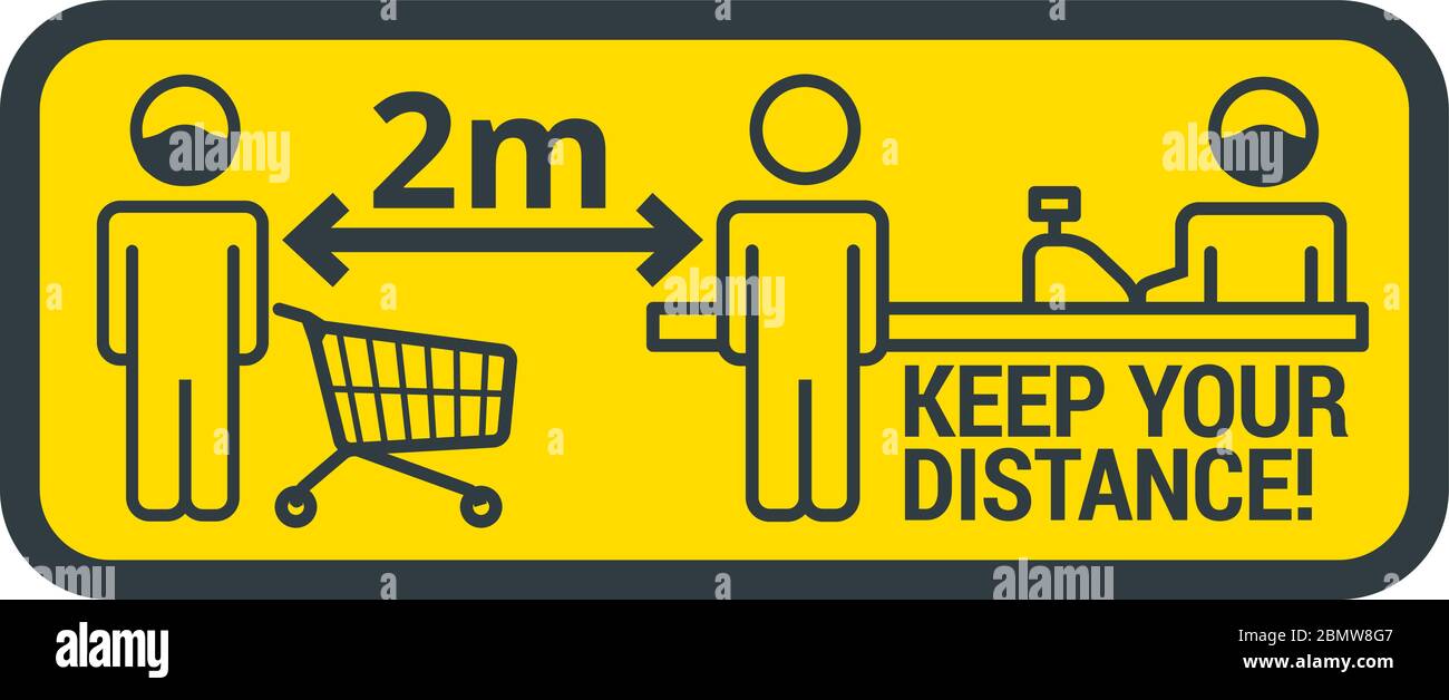 Keep safe social distance sign Stock Vector Image & Art - Alamy
