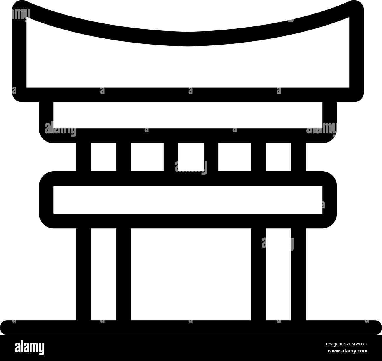 columned sacred temple icon vector outline illustration Stock Vector ...