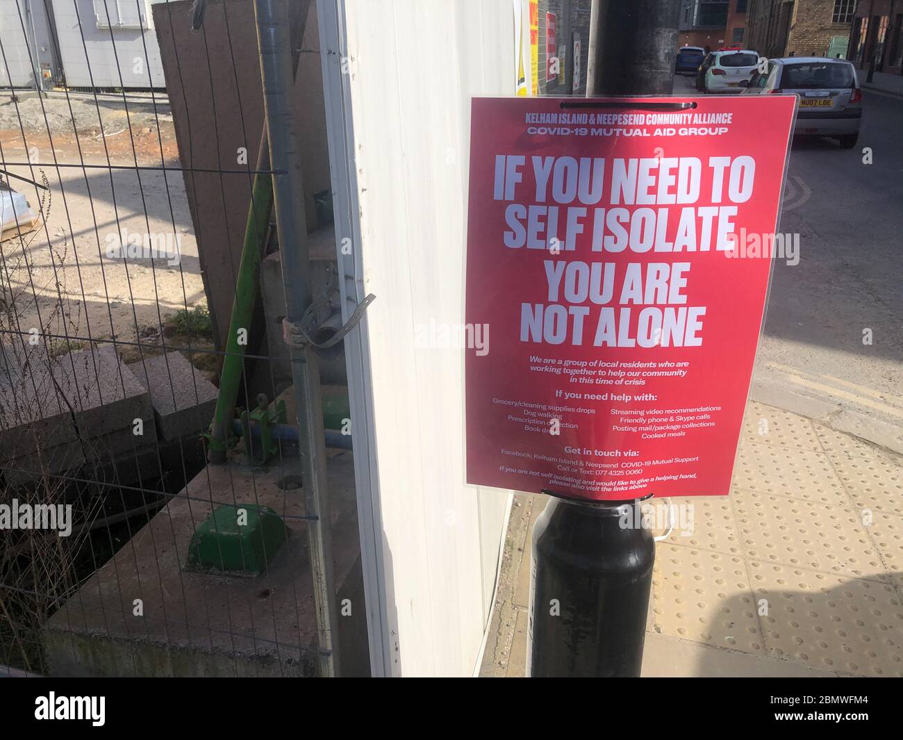 Community lock down sign in Kelham Island Sheffield South Yorkshire ...