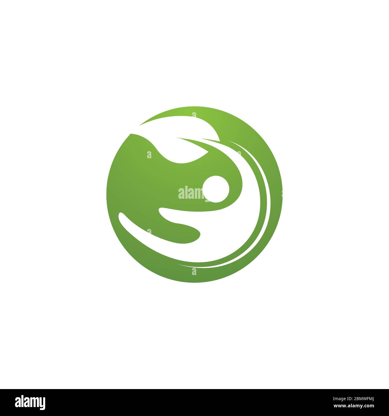 hand and leaf green Logo Template vector icon Stock Vector Image & Art ...