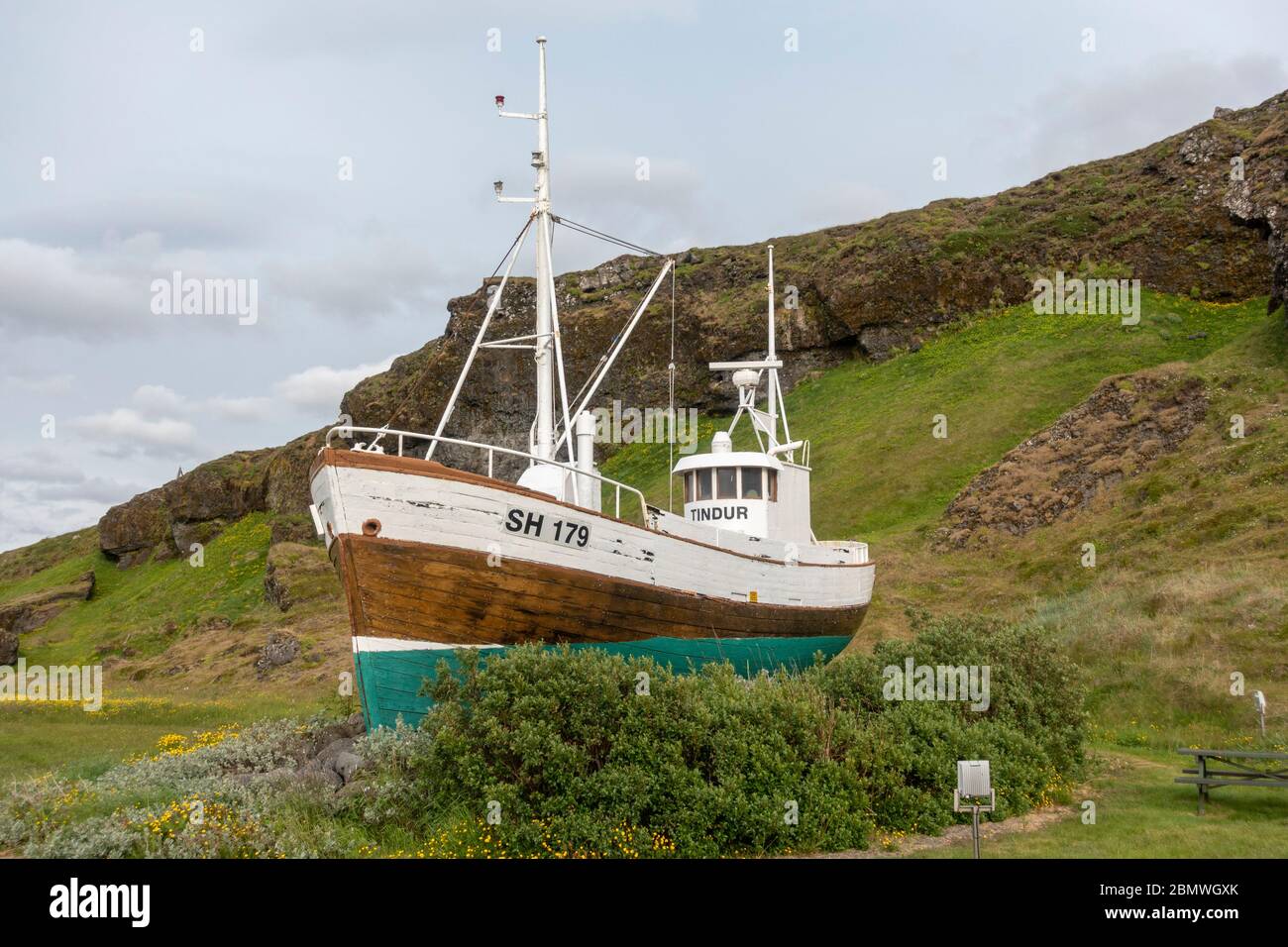 The Tindur SH-179 fishing boat, a maritime memorial in Olafsvik ...