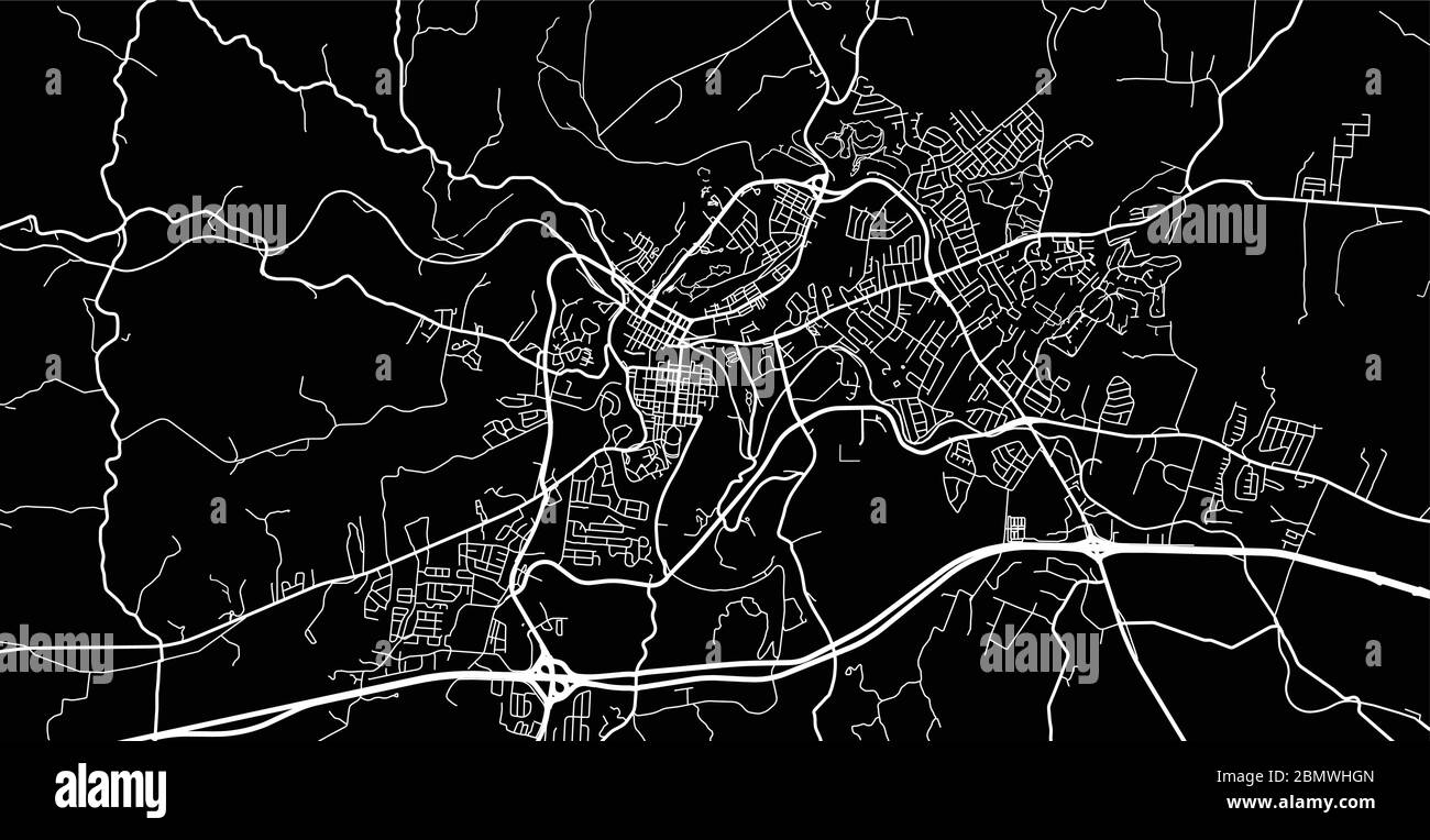 Urban vector city map of Frankfort, USA. Kentucky state capital Stock ...