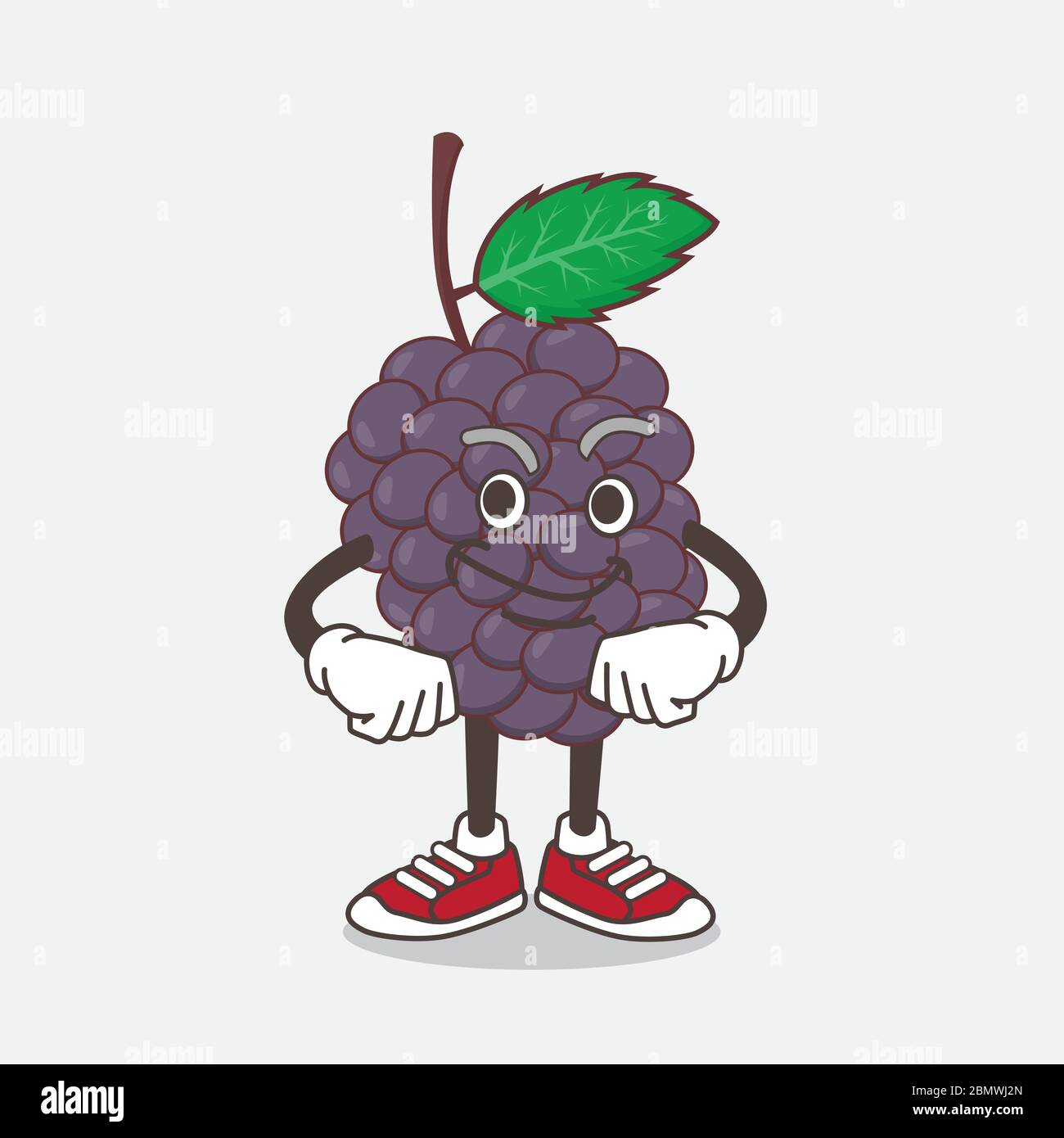 An illustration of Mulberry Fruit cartoon mascot character with ...