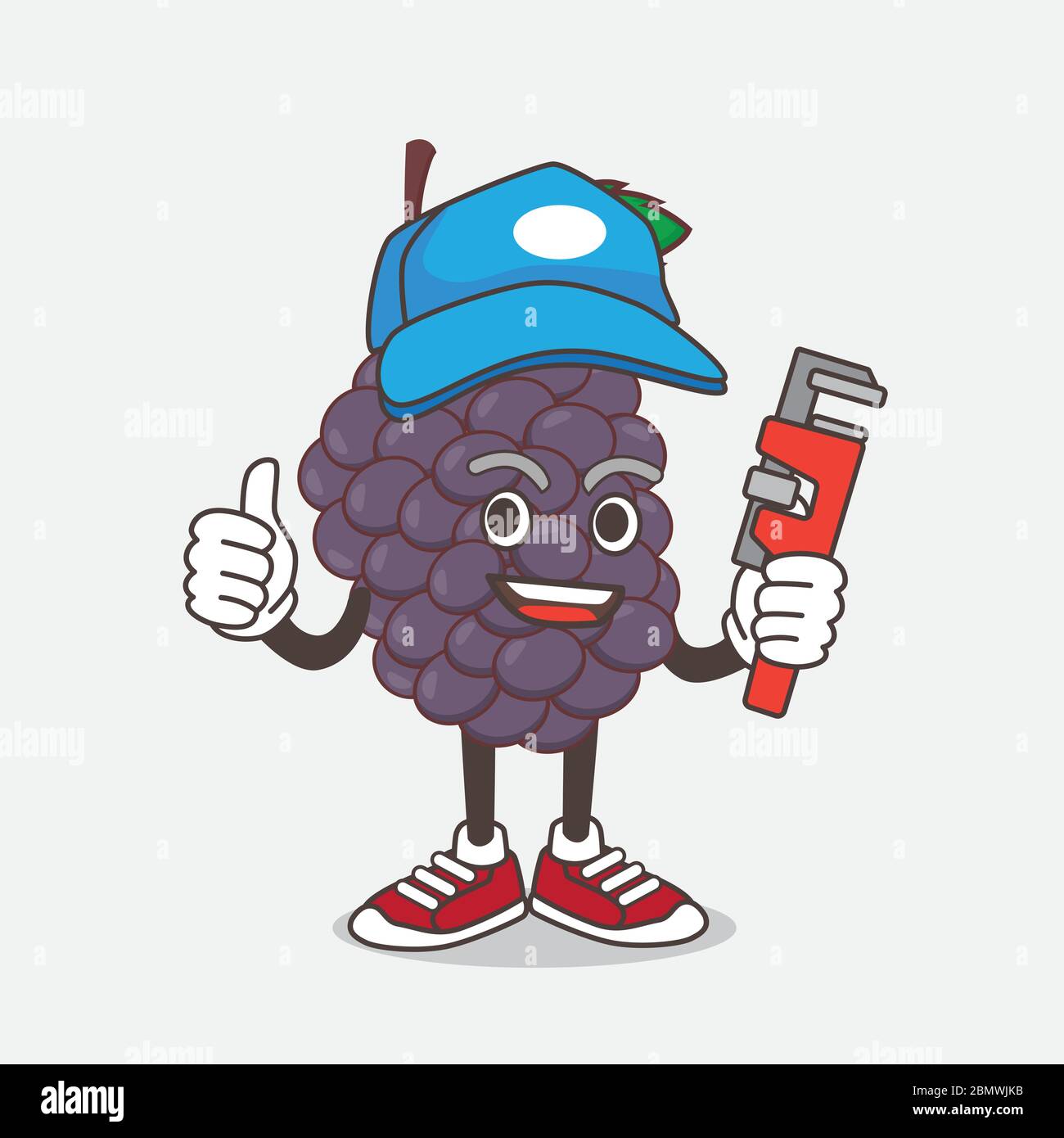 An illustration of Mulberry Fruit cartoon mascot character as happy ...