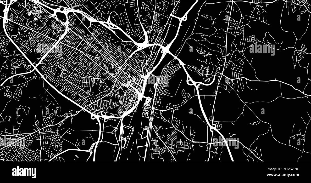 Urban vector city map of Albany, USA. New York state capital Stock ...