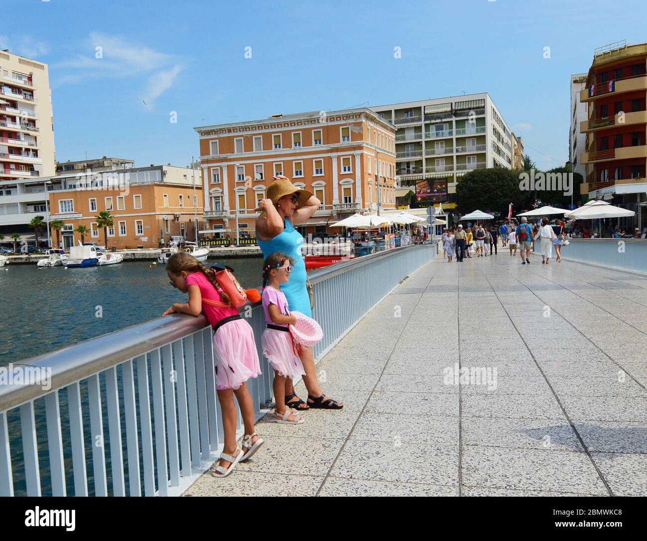 The pedestrian City bridge in Zadar, Croatia Stock Photo - Alamy