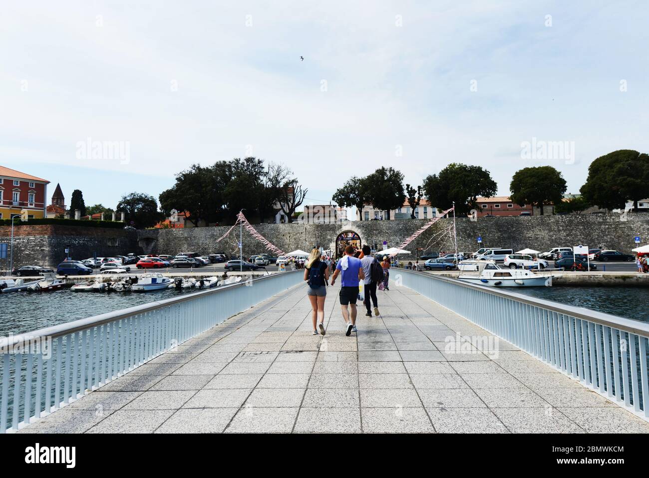 The pedestrian City bridge in Zadar, Croatia Stock Photo - Alamy