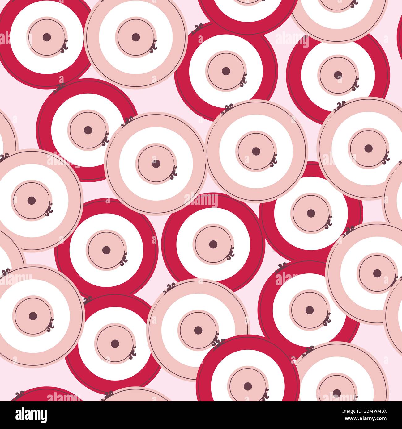 seamless pattern with pink evil eyes vector Stock Vector Image & Art ...