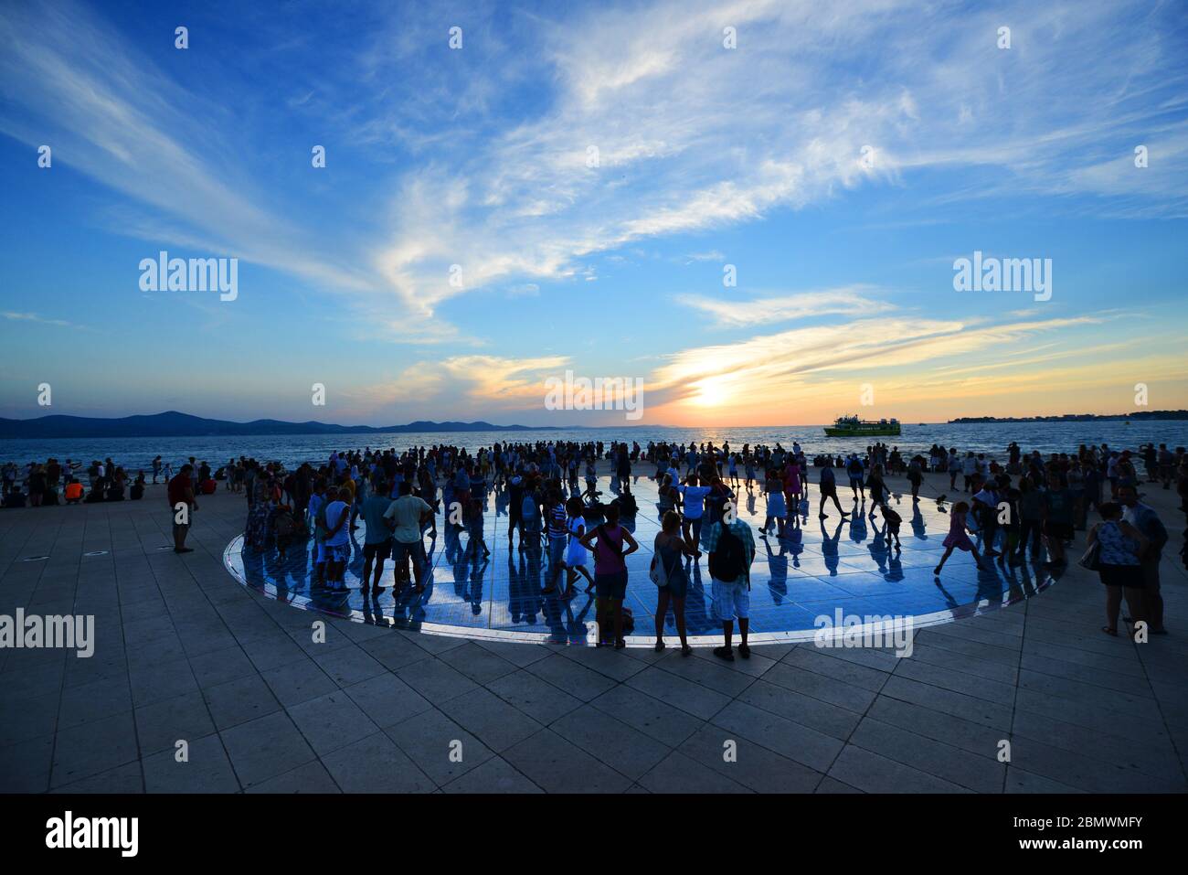 The solar light installation by Nikola Bašić on the seaside promenade ...
