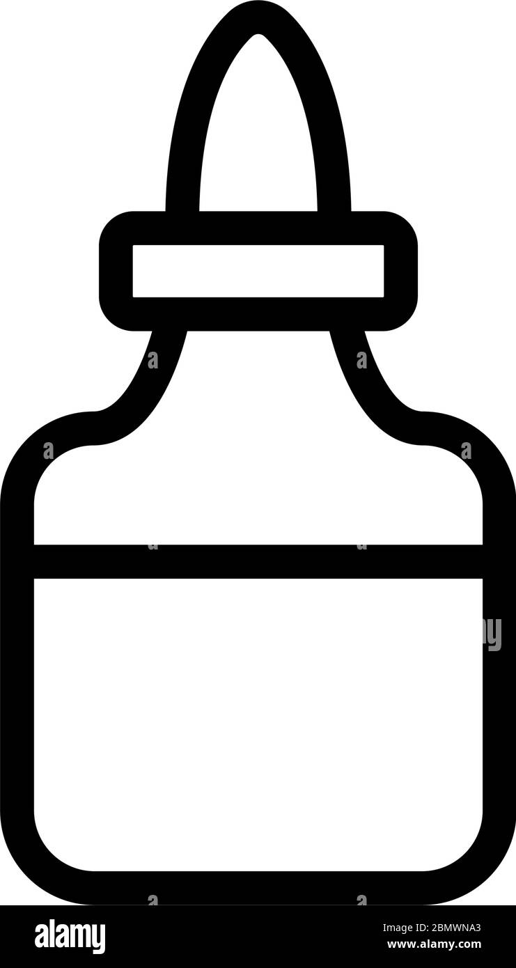 jar of oil with protruding lid icon vector outline illustration Stock ...