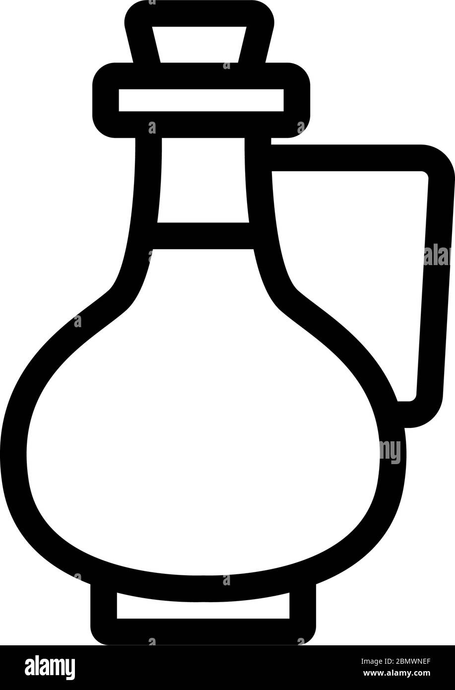 jug with handle and oil icon vector outline illustration Stock Vector ...